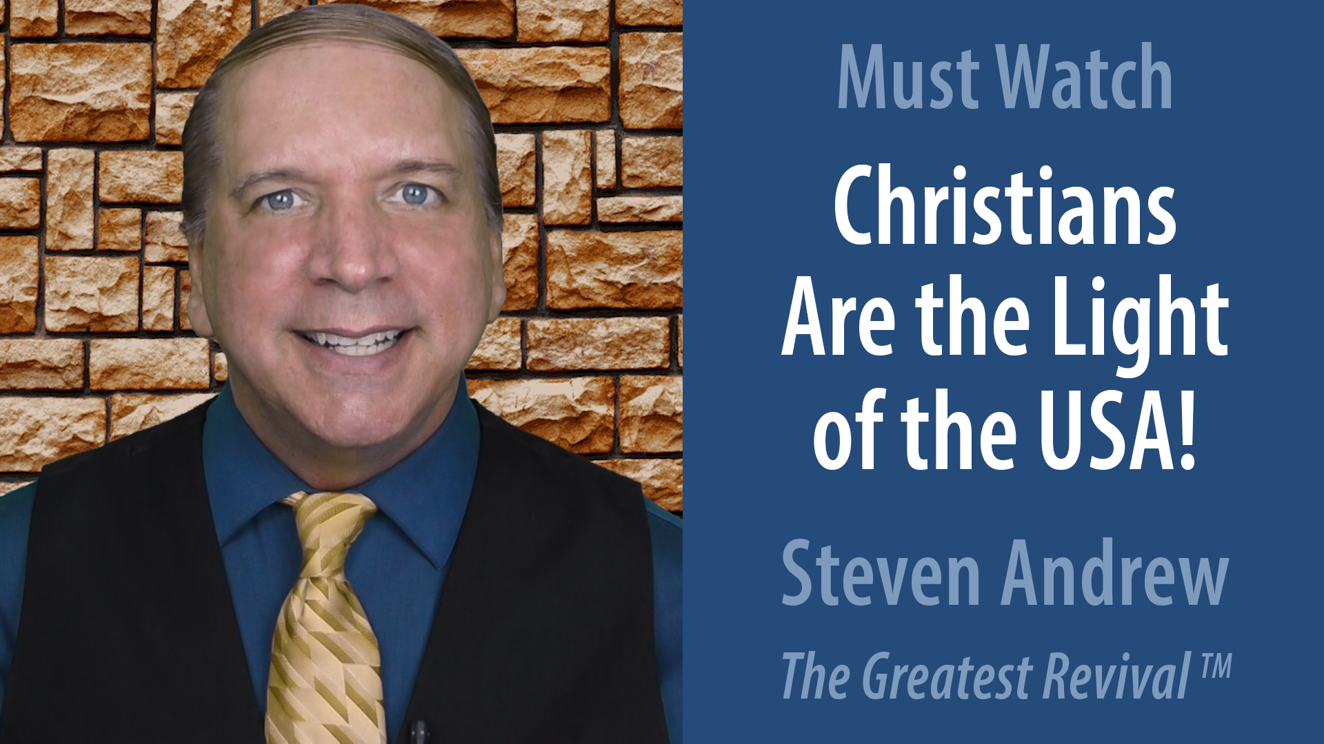 Christians Are the Light of the USA! - Steven Andrew, Pastor of USA ...